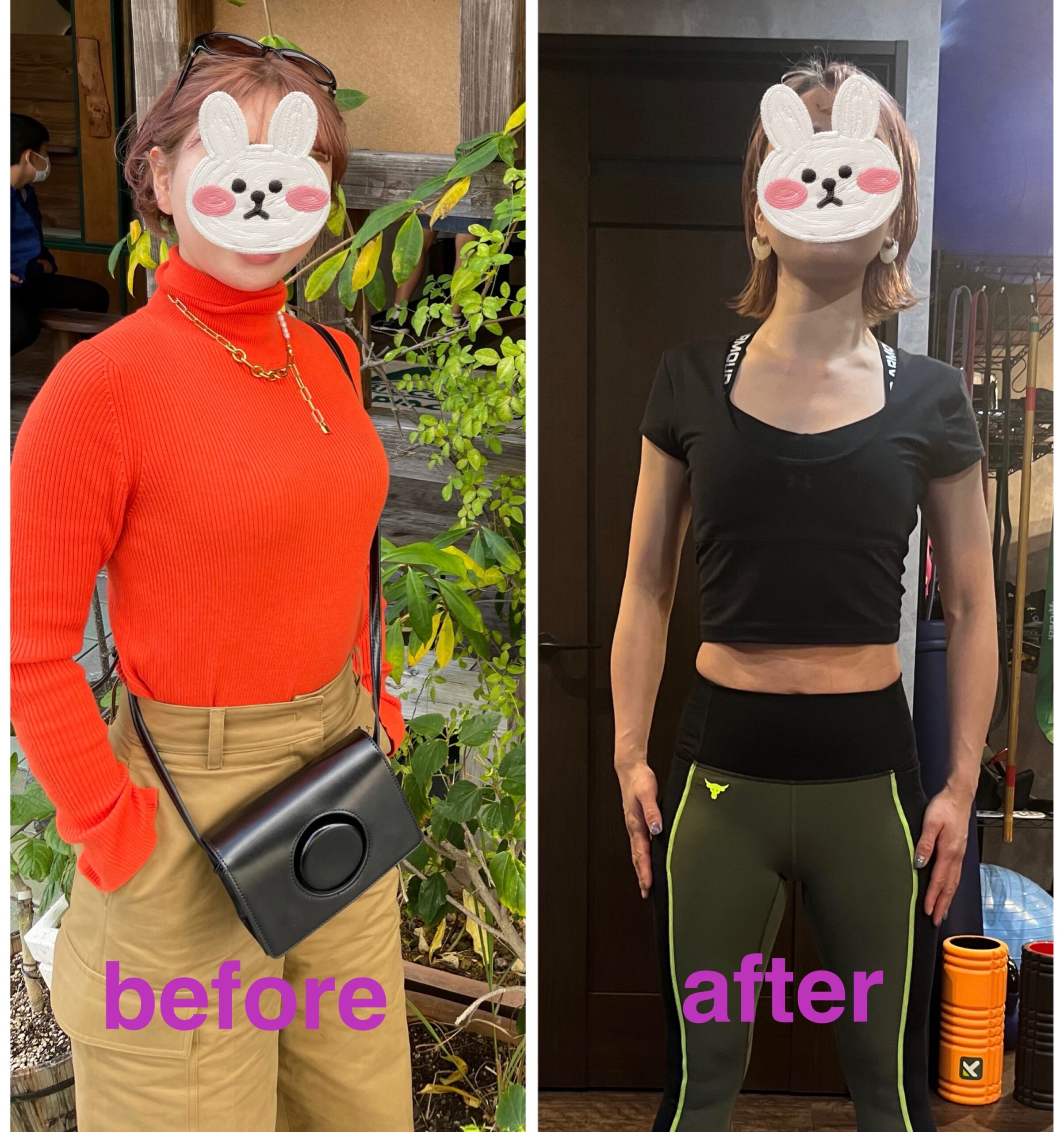 40代女性のお客様のビフォーアフター | パーソナルトレーニングジムBARON（大阪｜寝屋川｜枚方｜香里園）